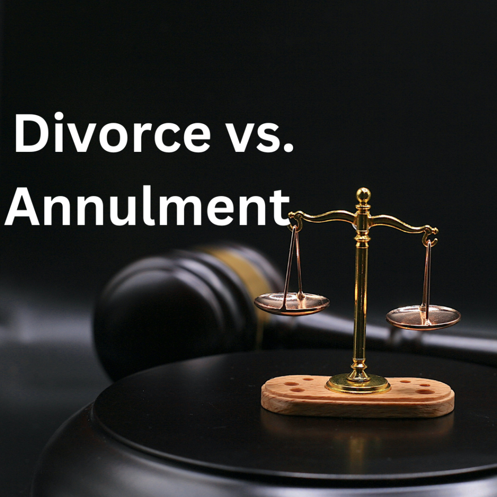 difference between annulment and divorce